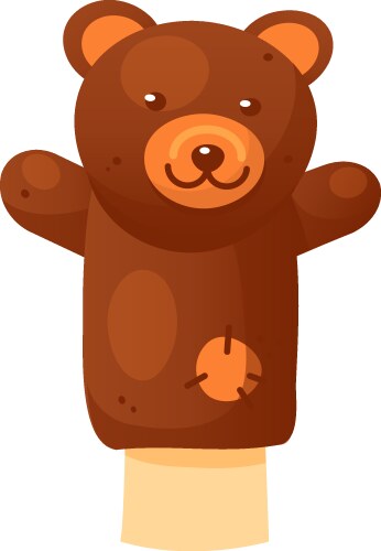 Cute little bear lovely animal cartoon character Vector Image