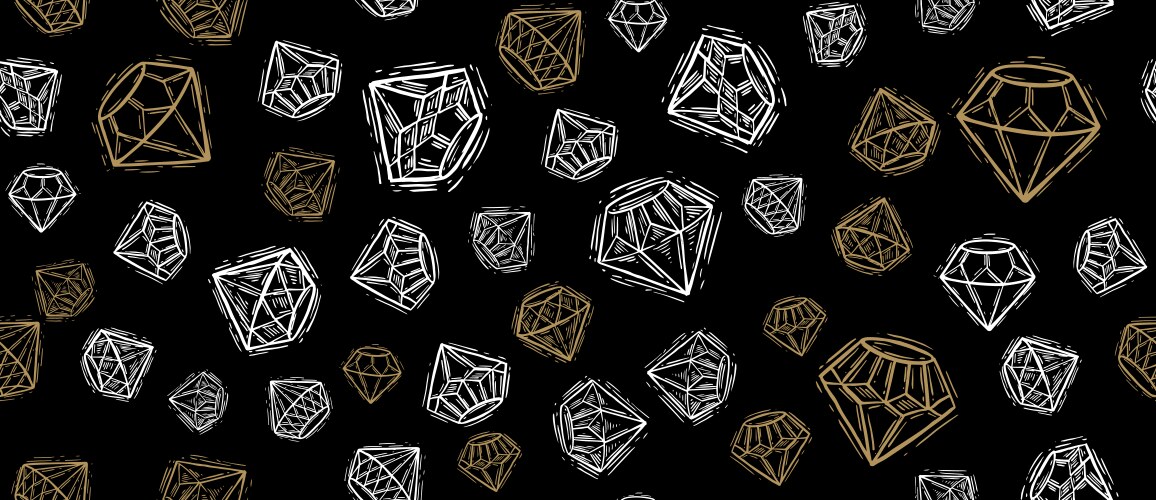 Crystal hand drawn Royalty Free Vector Image - VectorStock