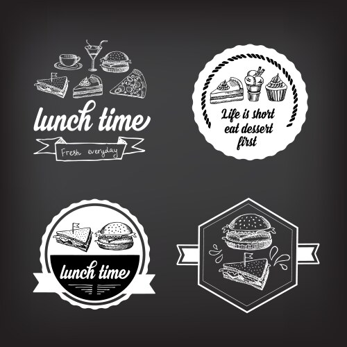 Lunch menu restaurant design Royalty Free Vector Image