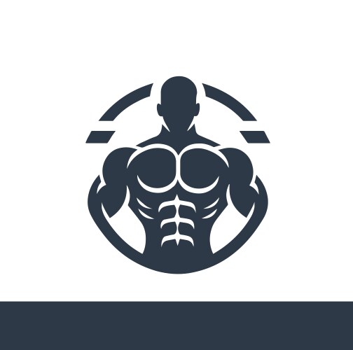 Strong gym man logo Royalty Free Vector Image - VectorStock