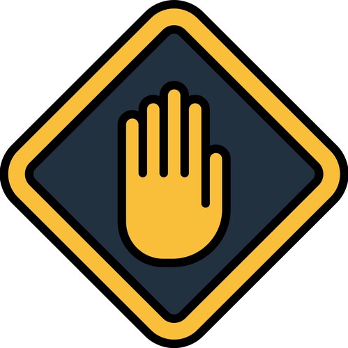 Do not entry symbol sign isolate on white Vector Image
