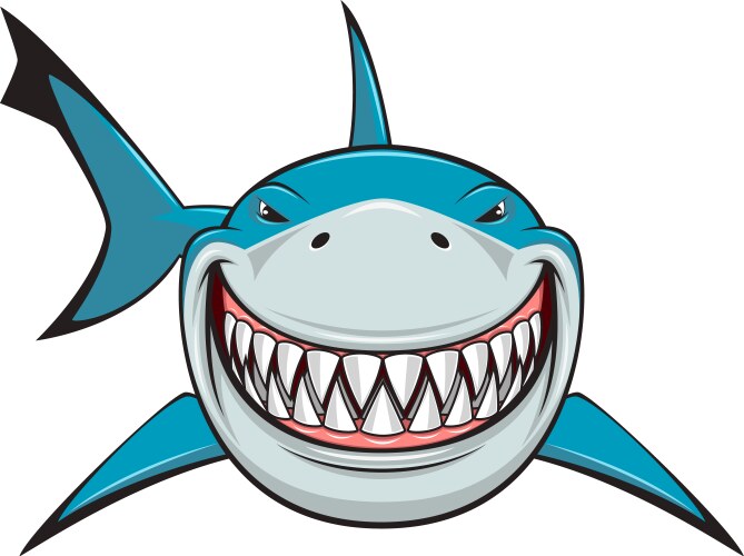 White shark Royalty Free Vector Image - VectorStock