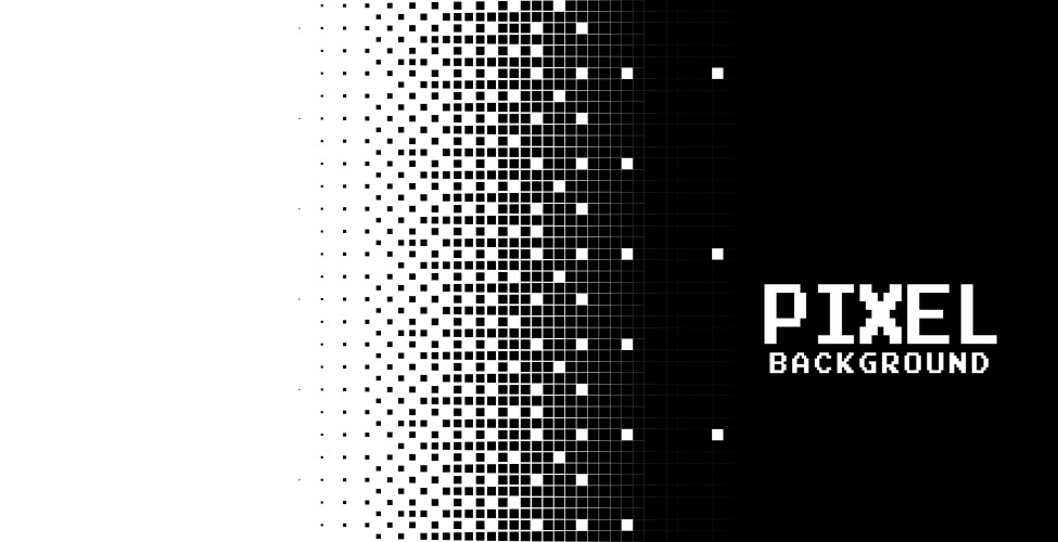 Pixel gradient monochrome background abstract Vector Image