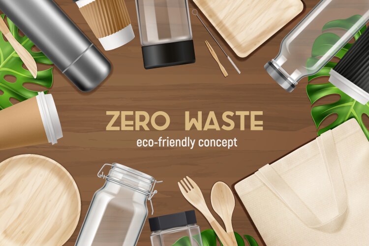 Zero waste poster set Royalty Free Vector Image