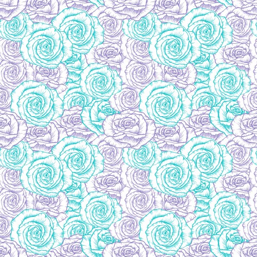 Seamless floral pattern with roses Royalty Free Vector Image