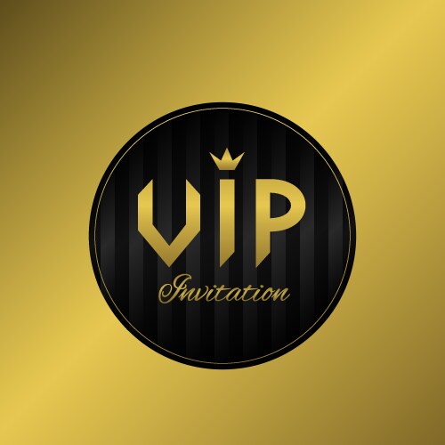 Vip member only invitation golden laurel wreath Vector Image
