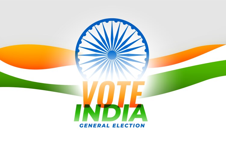 Vote india general election background Royalty Free Vector