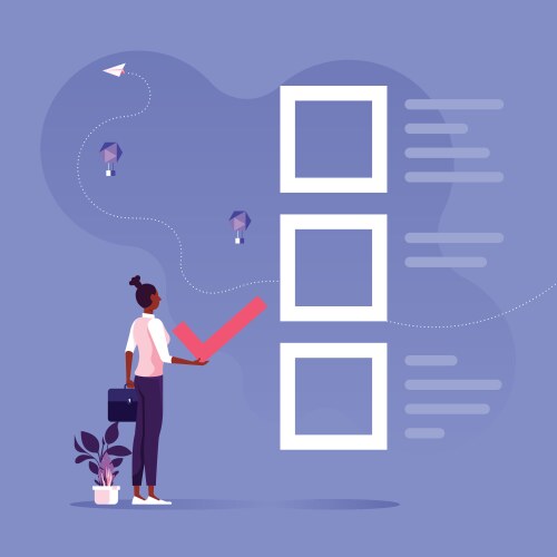Online exam isometric banner Royalty Free Vector Image