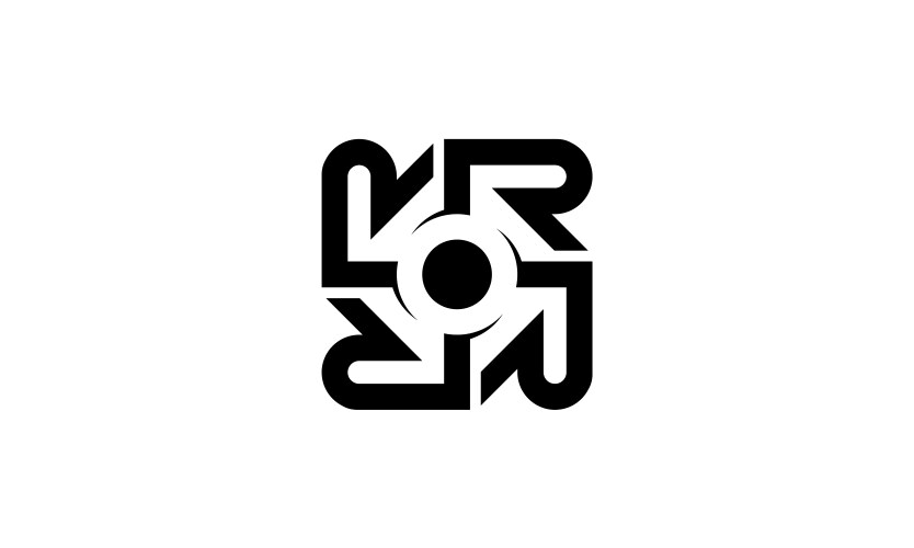 Swirls initial letter hf logo concept design Vector Image