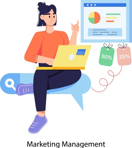 Sales management Royalty Free Vector Image - VectorStock