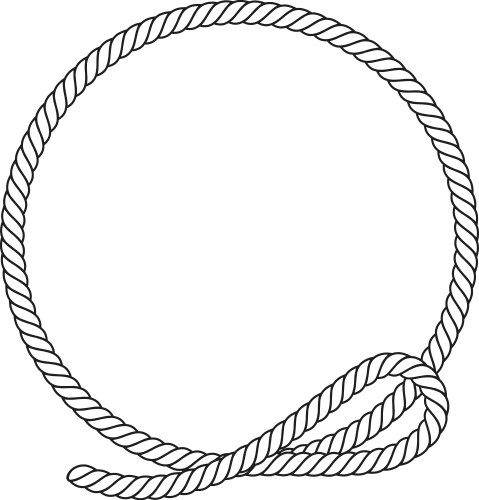 Rope frame circle Royalty Free Vector Image - VectorStock