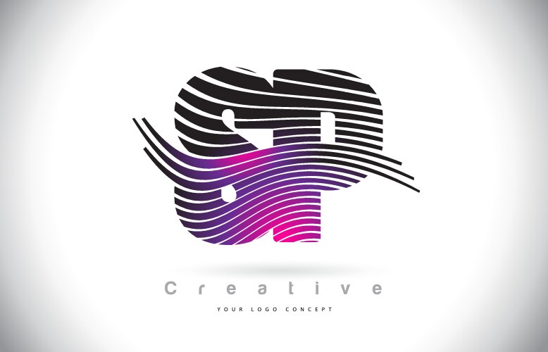 Sp creative modern logo design with orange Vector Image