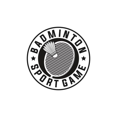 Badminton sport graphic template Royalty Free Vector Image