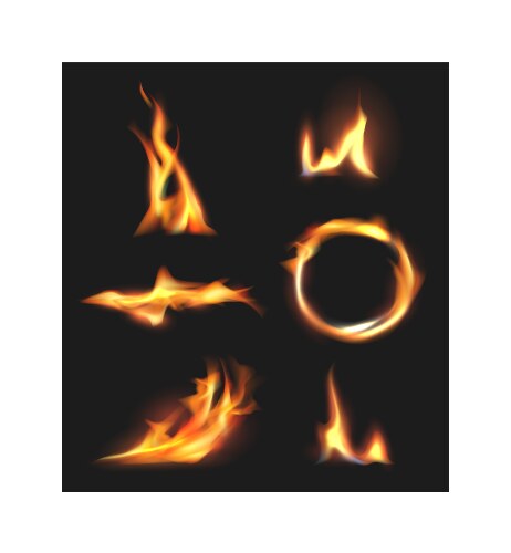 Cartoon fire flame sheet sprite animation Vector Image