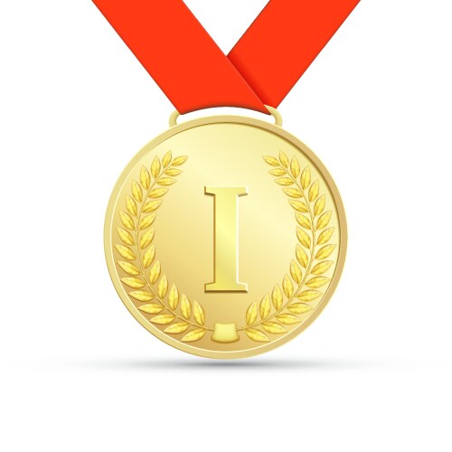 1st place gold medal Royalty Free Vector Image