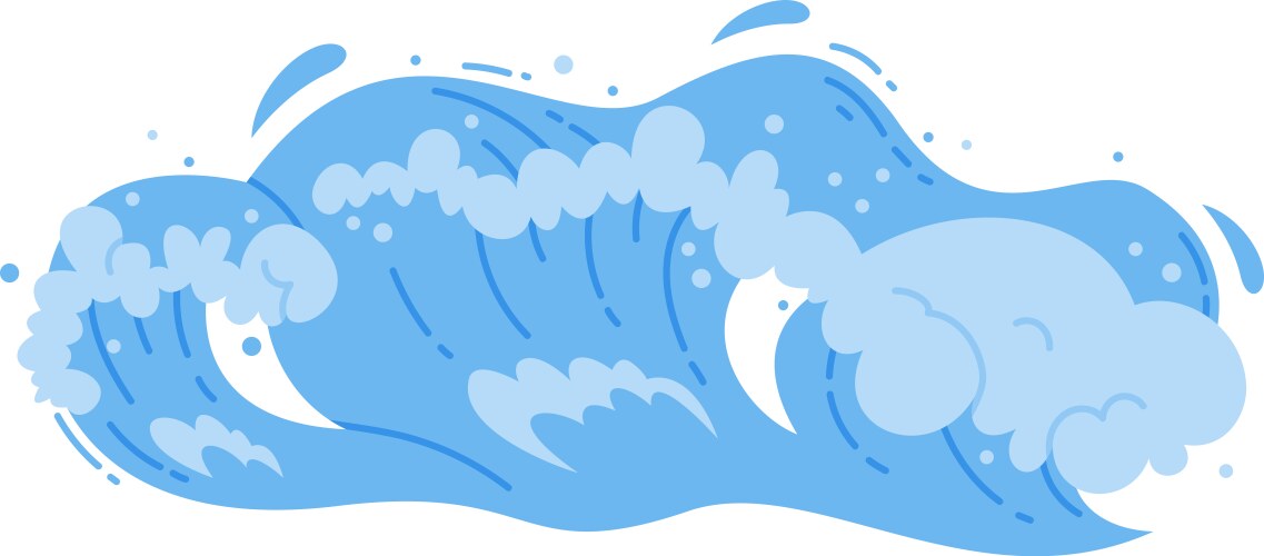 Realistic blue water splash paint Royalty Free Vector Image