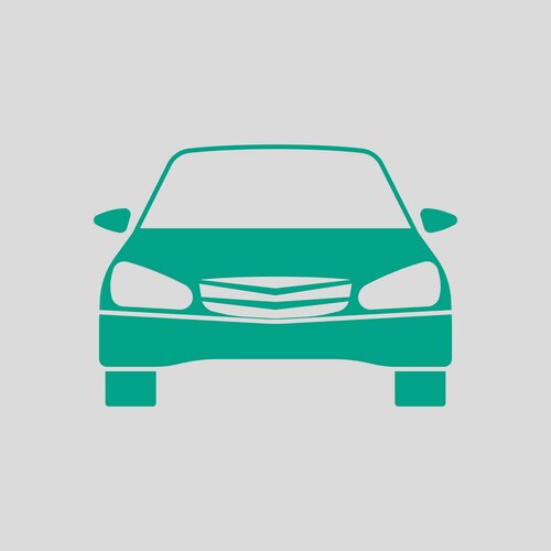 Bmw car front view silhouette high quality Vector Image