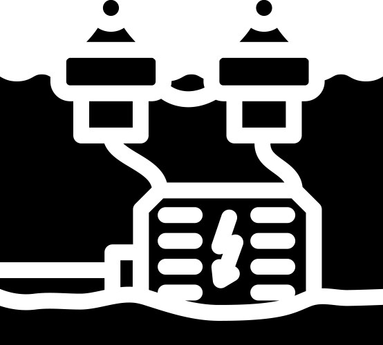 Wave energy converter tidal isometric icon Vector Image