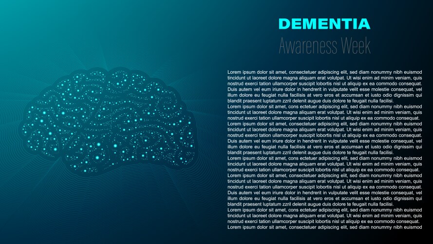 Dementia awareness week design Royalty Free Vector Image