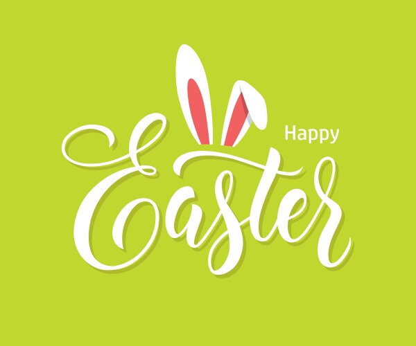 Happy easter hand lettering Royalty Free Vector Image