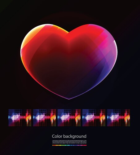 Electric heart background Royalty Free Vector Image