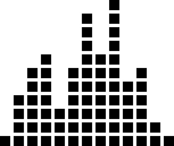 Silhouette of headphone with sound wave Royalty Free Vector