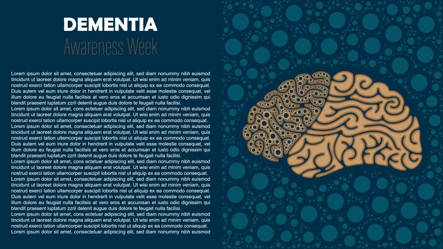 Dementia awareness week design Royalty Free Vector Image