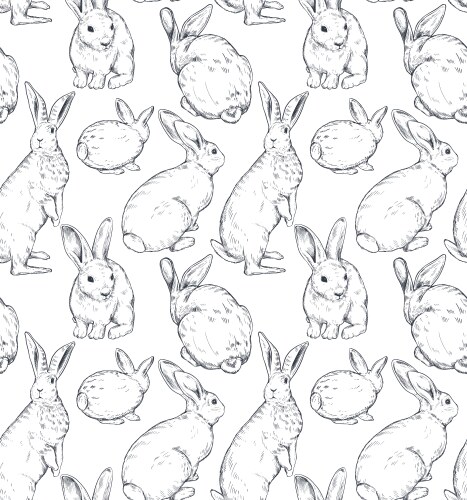 Seamless pattern with hand drawn blooming Vector Image