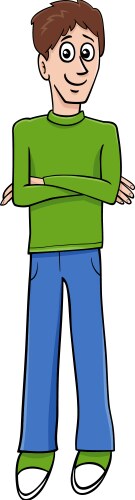 Displeased man cartoon Royalty Free Vector Image