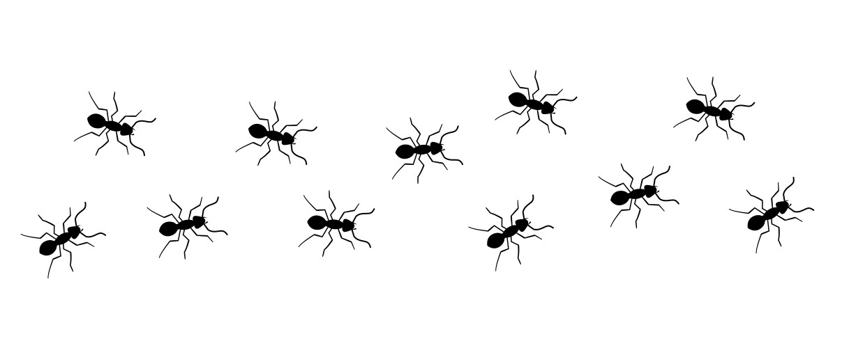 Ants path Royalty Free Vector Image - VectorStock