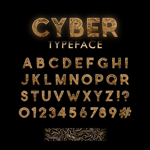 Circuit Font Vector Images (over 3,700)