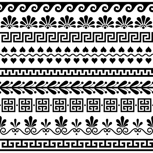Ancient greek pattern - seamless set Royalty Free Vector