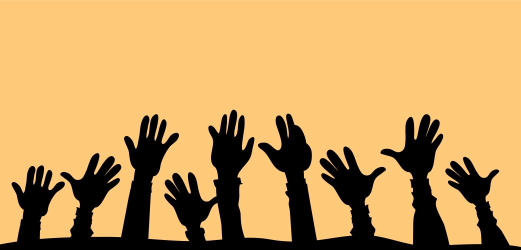 Hand drawn of hands clapping ovation applause Vector Image