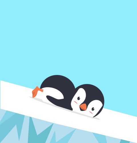 Penguin Sliding On Belly Clip Art Penguin Sliding Hi Res Stock