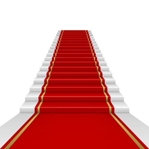 Red stairs Royalty Free Vector Image - VectorStock
