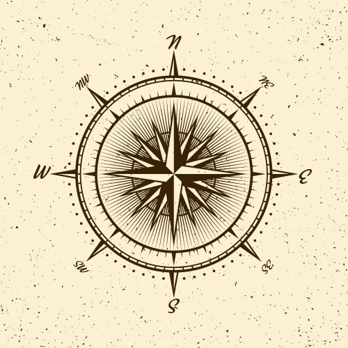 Wind rose - nautical compass Royalty Free Vector Image