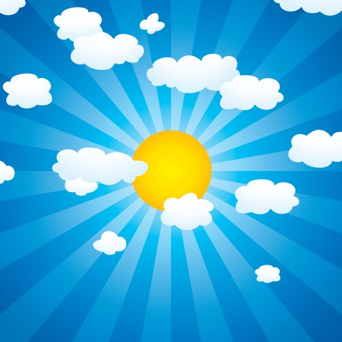 Cloud Sun Rays Cartoon Vector Images (over 1,900)