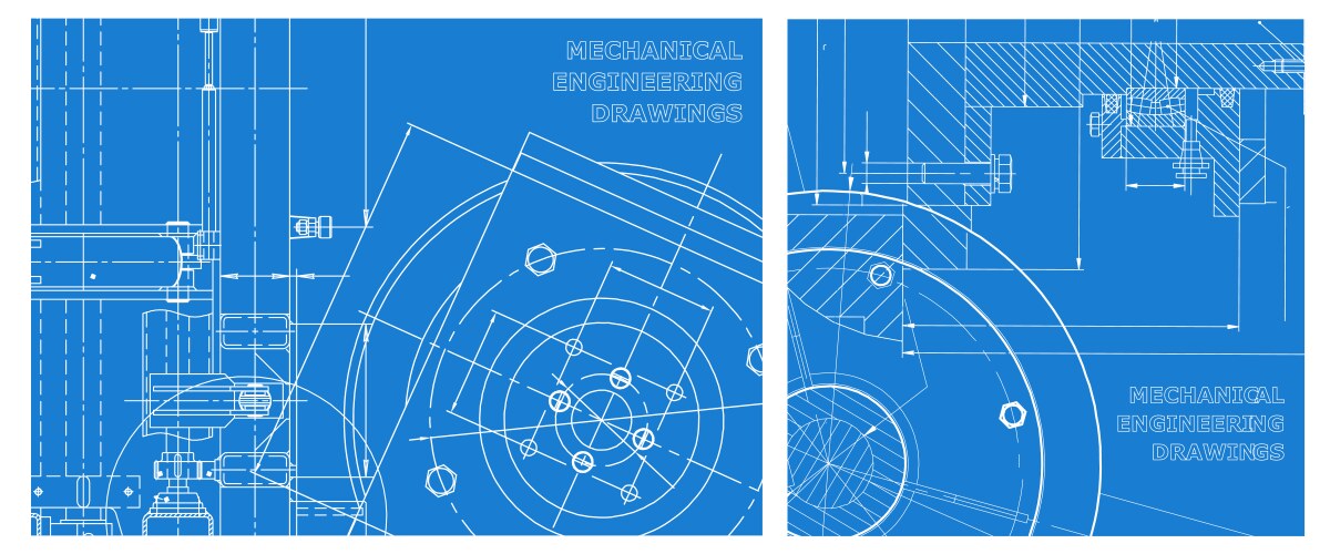 Engineering set cover flyer banner background Vector Image
