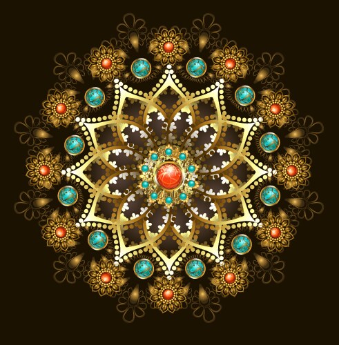 Jewelry mandala Royalty Free Vector Image - VectorStock