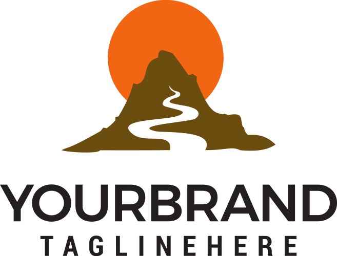 Mountain logo design inspiration Royalty Free Vector Image