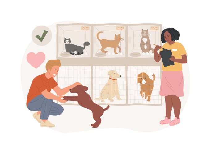 Donate to animal shelter isolated cartoon Vector Image