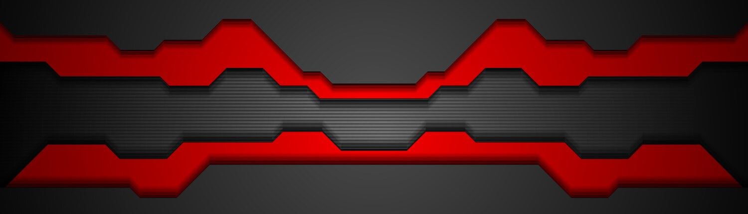 Abstract red black technology web banner design Vector Image