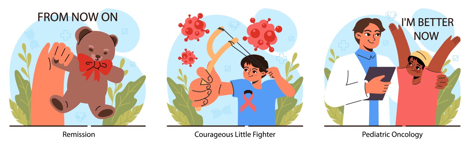 Child cancer little kid getting oncological Vector Image