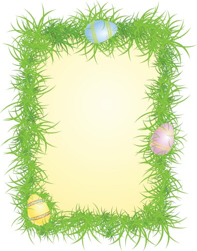 Happy easter doodle border Royalty Free Vector Image