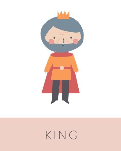 Fairy tale flashcard learning english words Vector Image