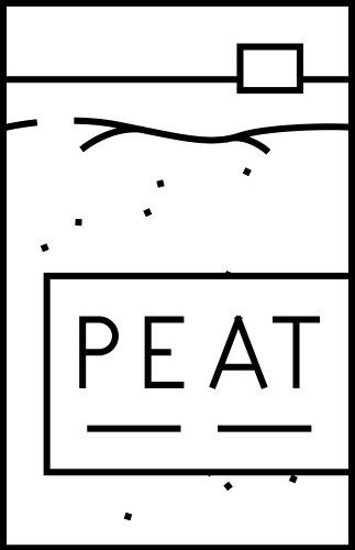 Pallet peat icon doodle Royalty Free Vector Image