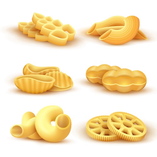 Realistic pasta template Royalty Free Vector Image