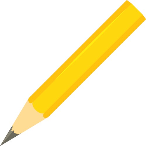 Pencil icon cartoon style Royalty Free Vector Image