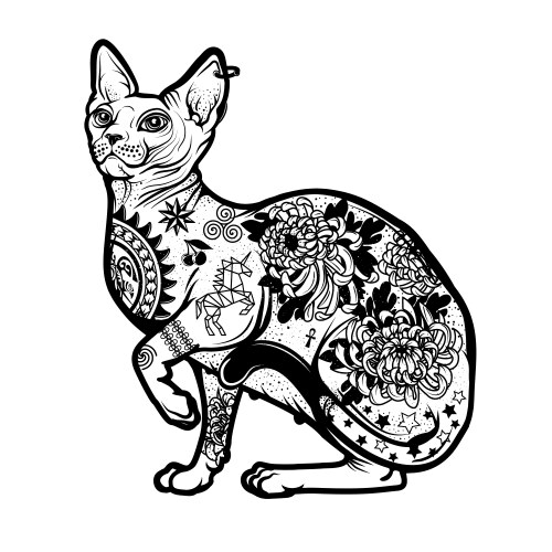 Cat Tattoo Vector Images (over 23,000)