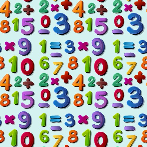 Colorful numbers for children Royalty Free Vector Image